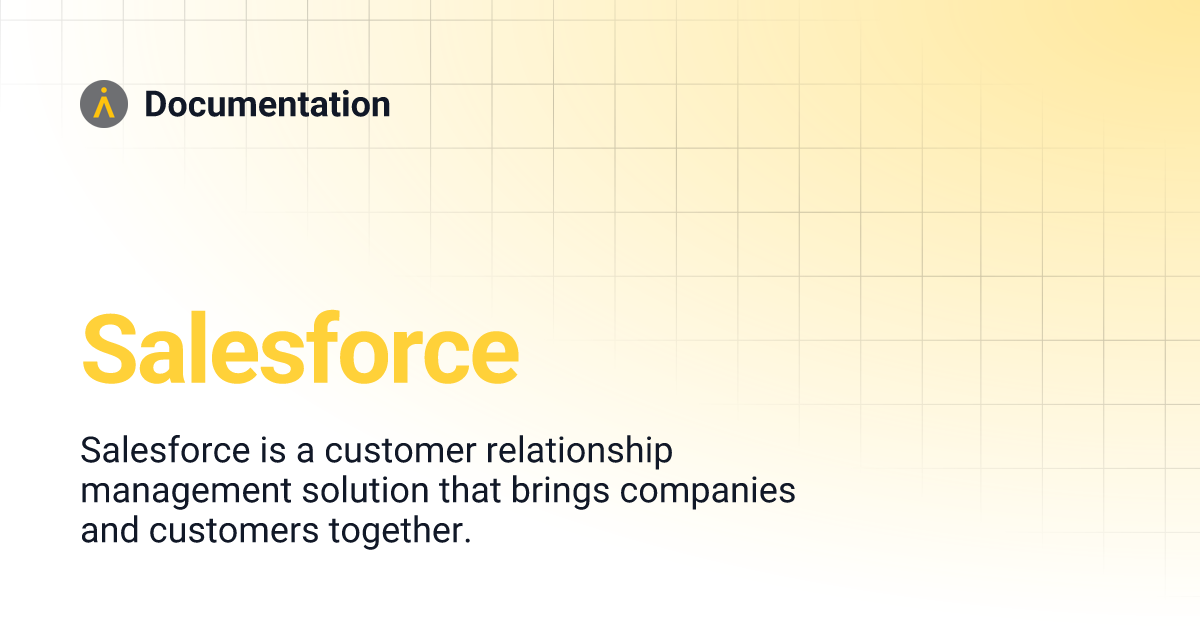 Salesforce | Documentation
