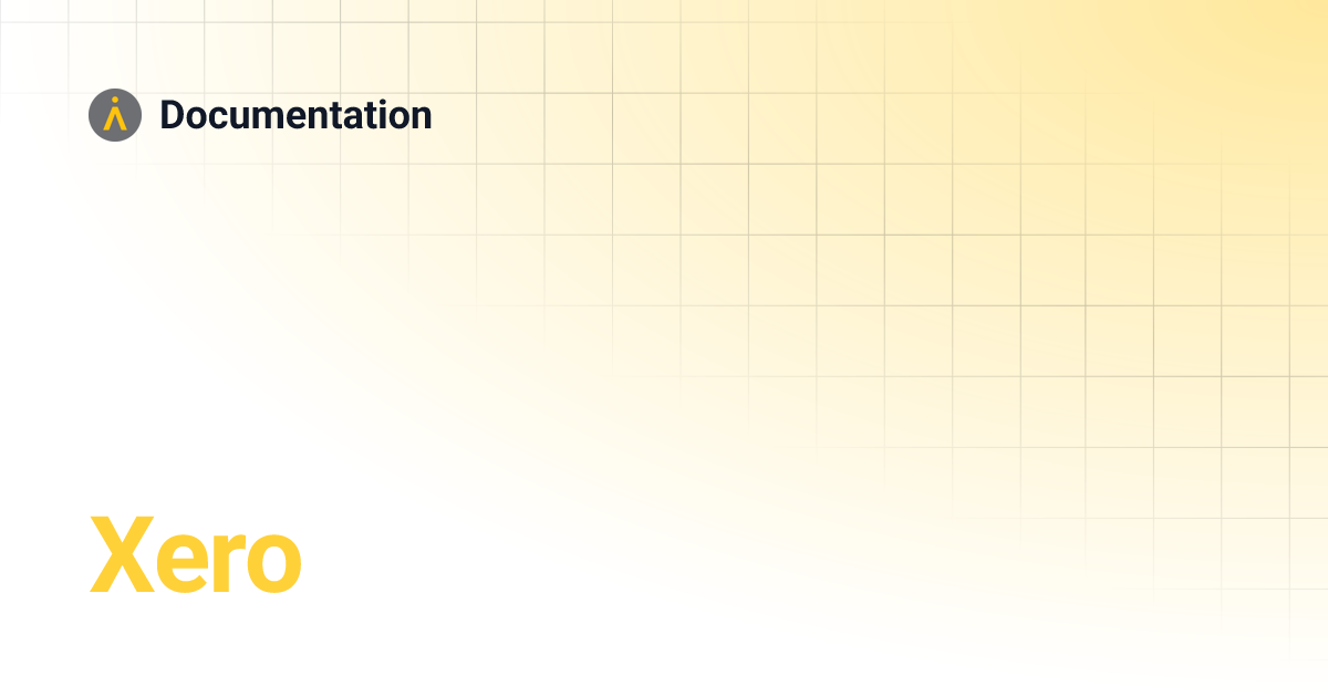 Xero | Documentation