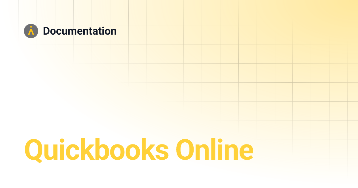 Quickbooks Online | Documentation