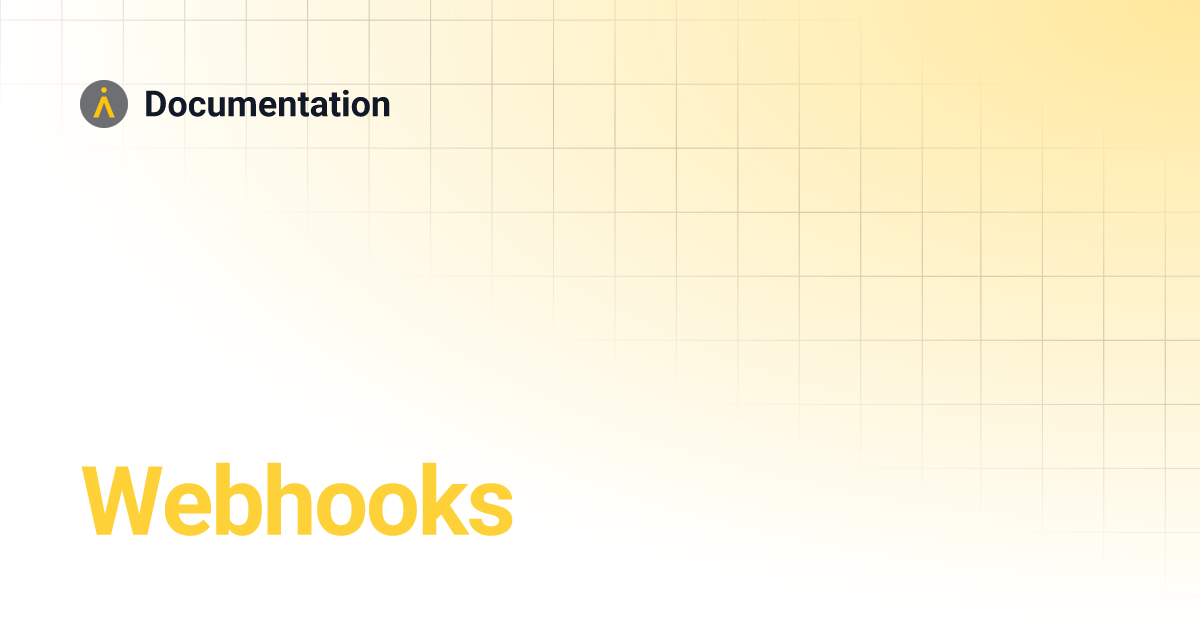 Webhooks | Documentation