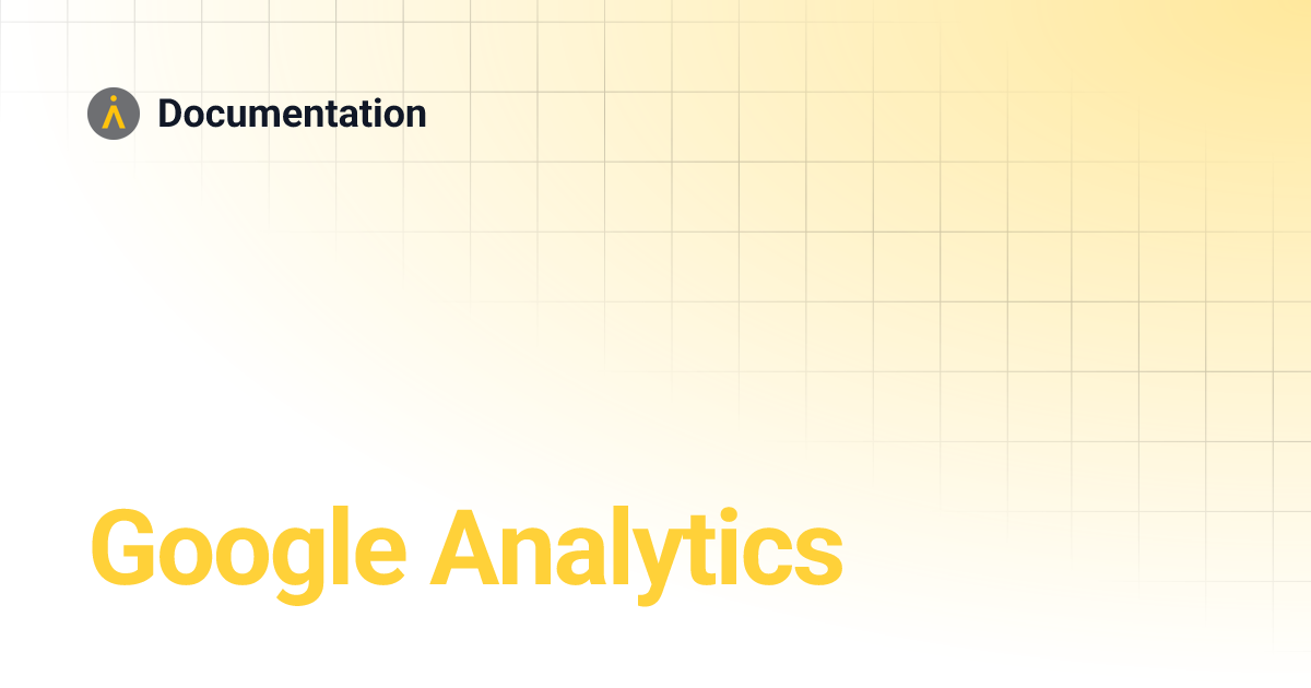 Google Analytics | Documentation